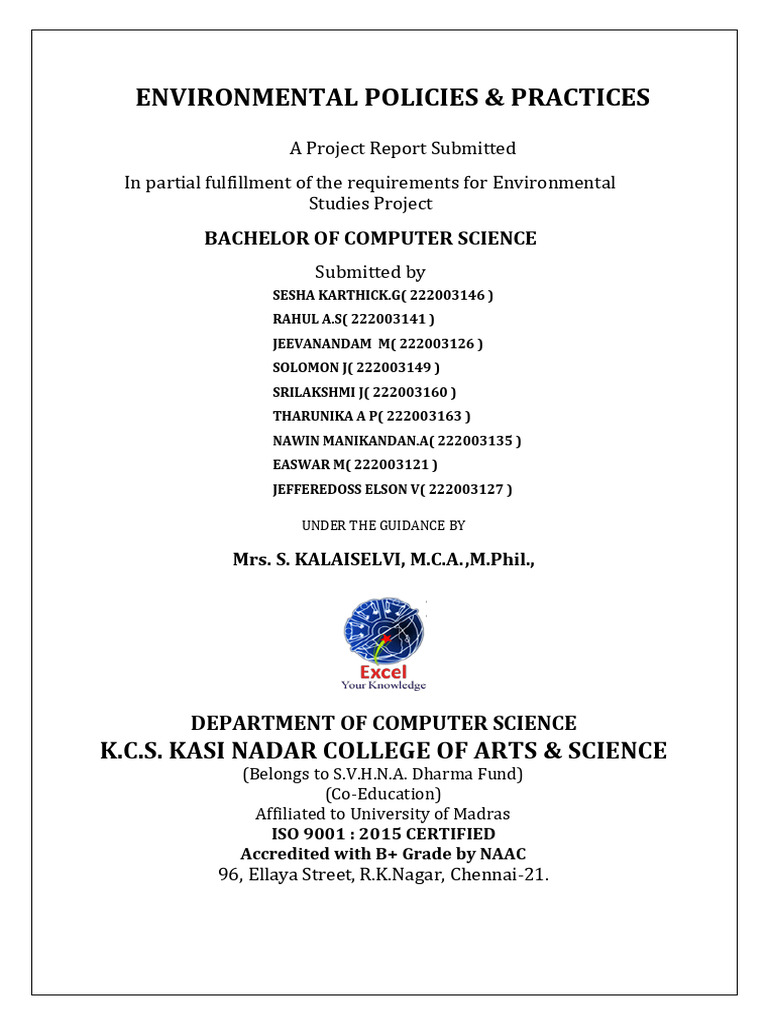 BSC - Environmental Policies and Practices | PDF | Climate Change ...