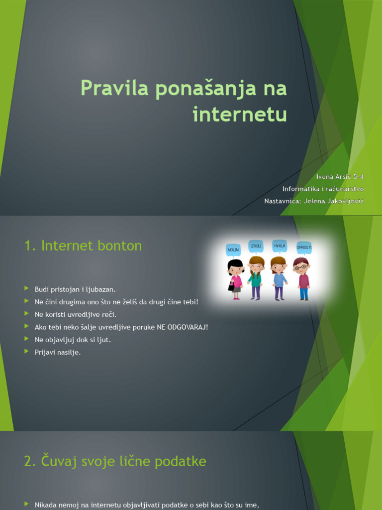 Pravila Ponašanja Na Internetu | PDF