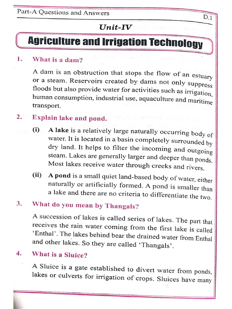 Unit-4 Part-A Questions | PDF