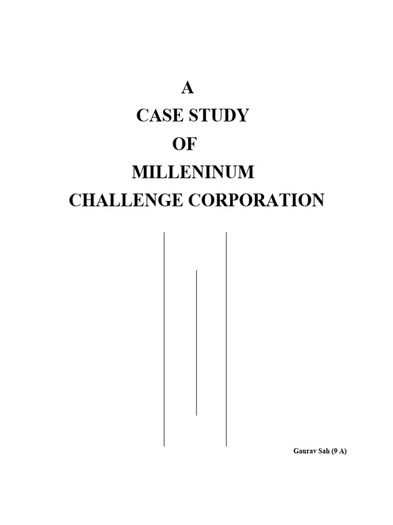 The Millennium Challenge Corporation | Download Free PDF | United ...