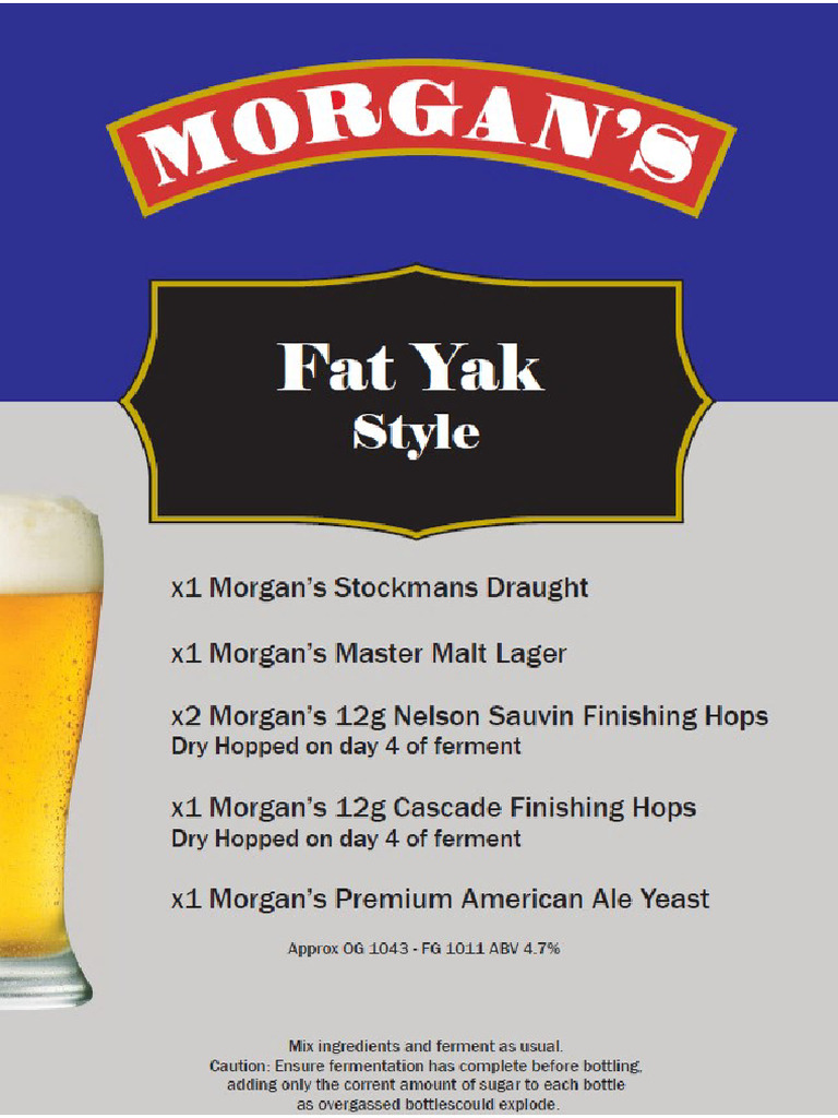 Morgan's Beer Recipes Guide | PDF | Brewing | Beer