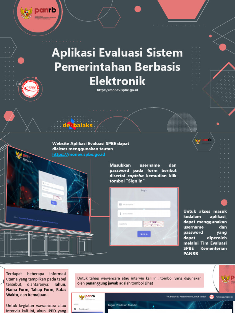 Paparan Aplikasi Evaluasi SPBE - Penilaian Interviu | PDF