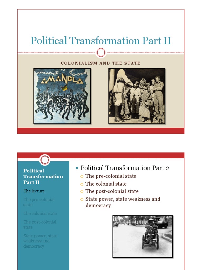 Political Transformation Part 2 HT 2011 | PDF | Colonialism ...