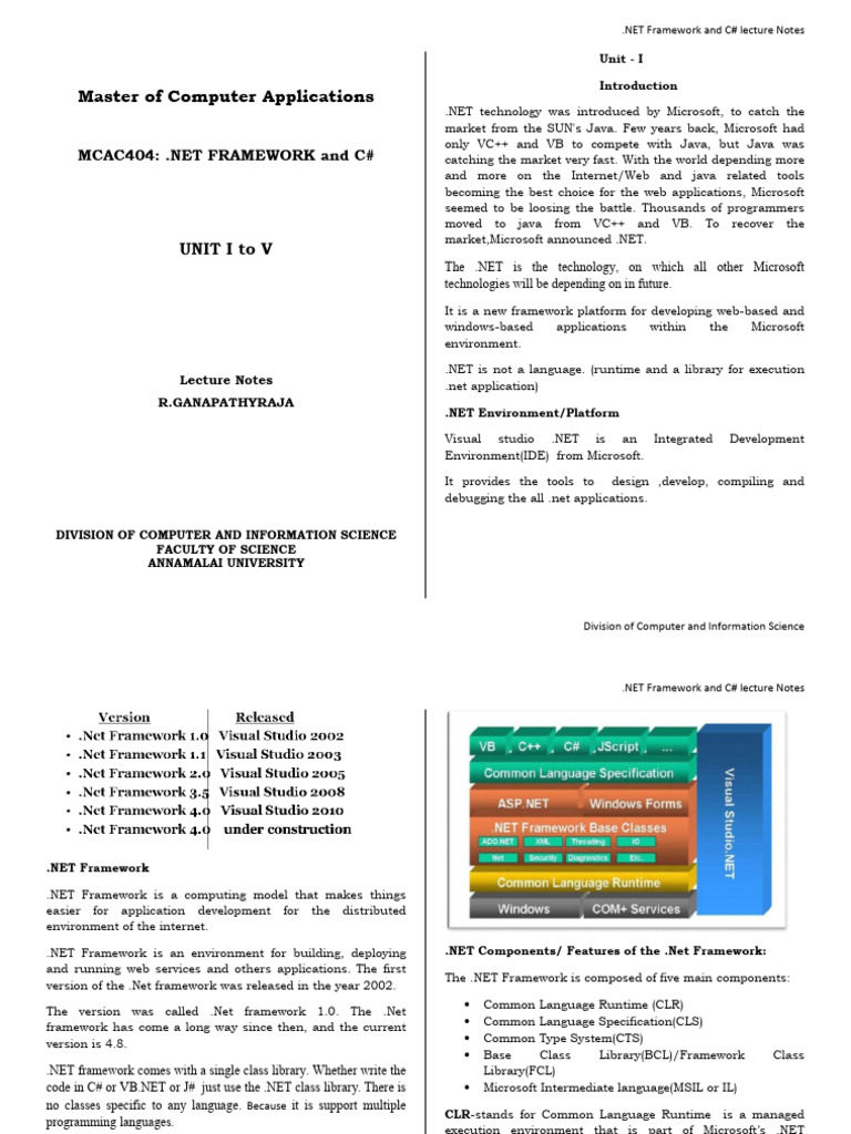 Dot Net | PDF | C Sharp (Programming Language) | Programming