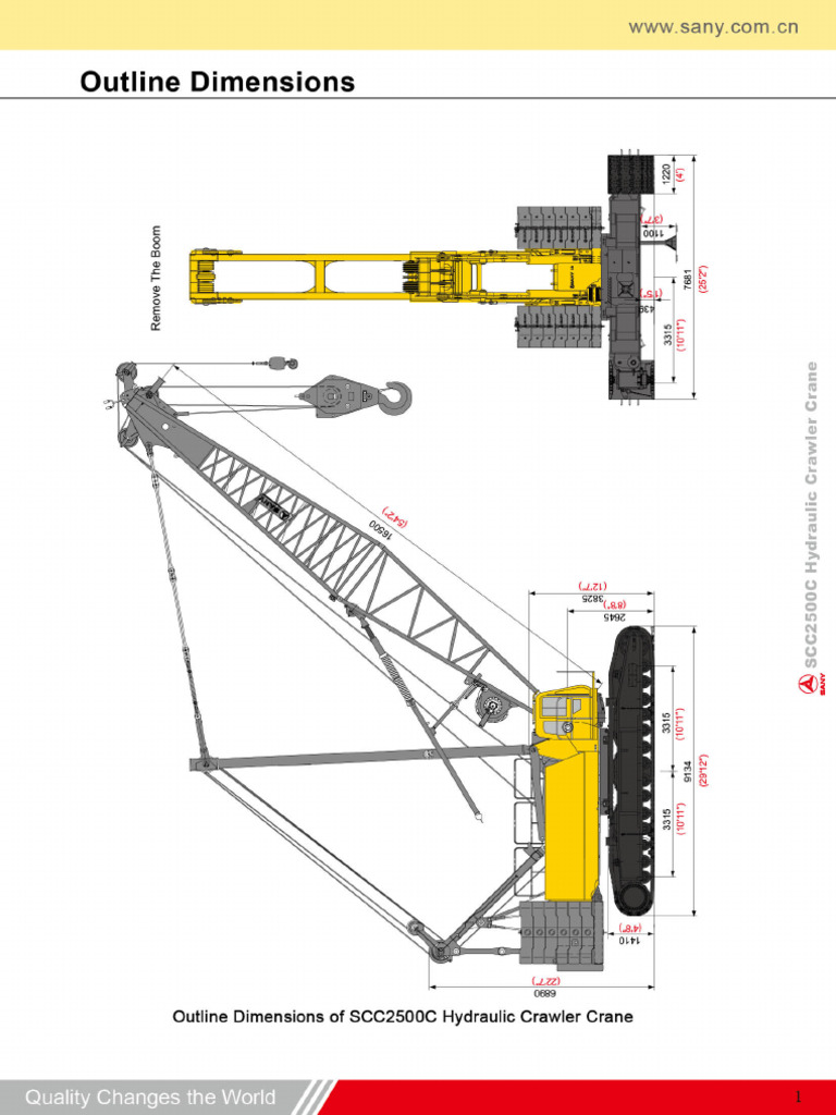 Luzxektclwtyk0dtsany scc2500c 250-Ton Crawler Crane Network | PDF