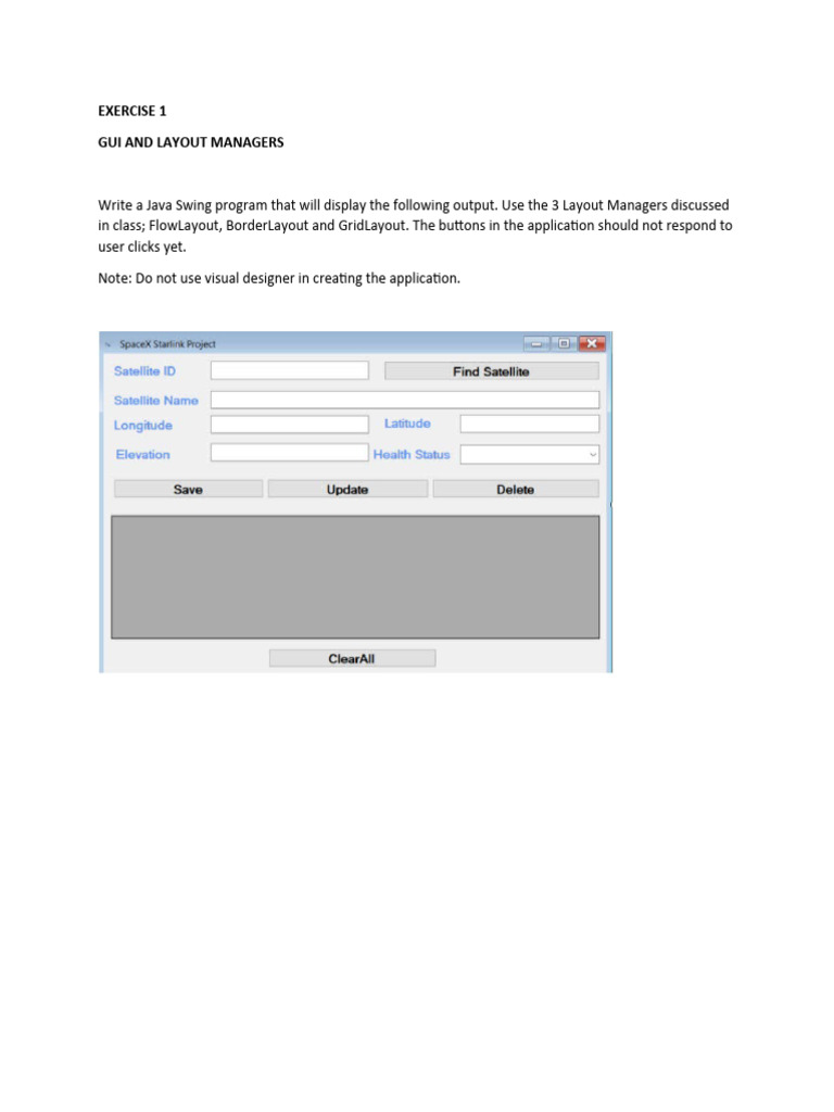 Ex1 - Layout Managers | PDF