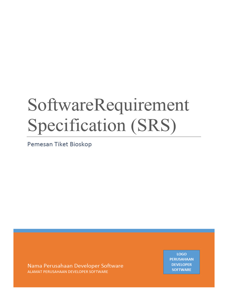 Spesifikasi Kebutuhan Software SRS | PDF