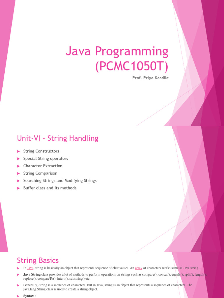 Unit VI String - Handling | PDF Unit VI String - Handling | PDF