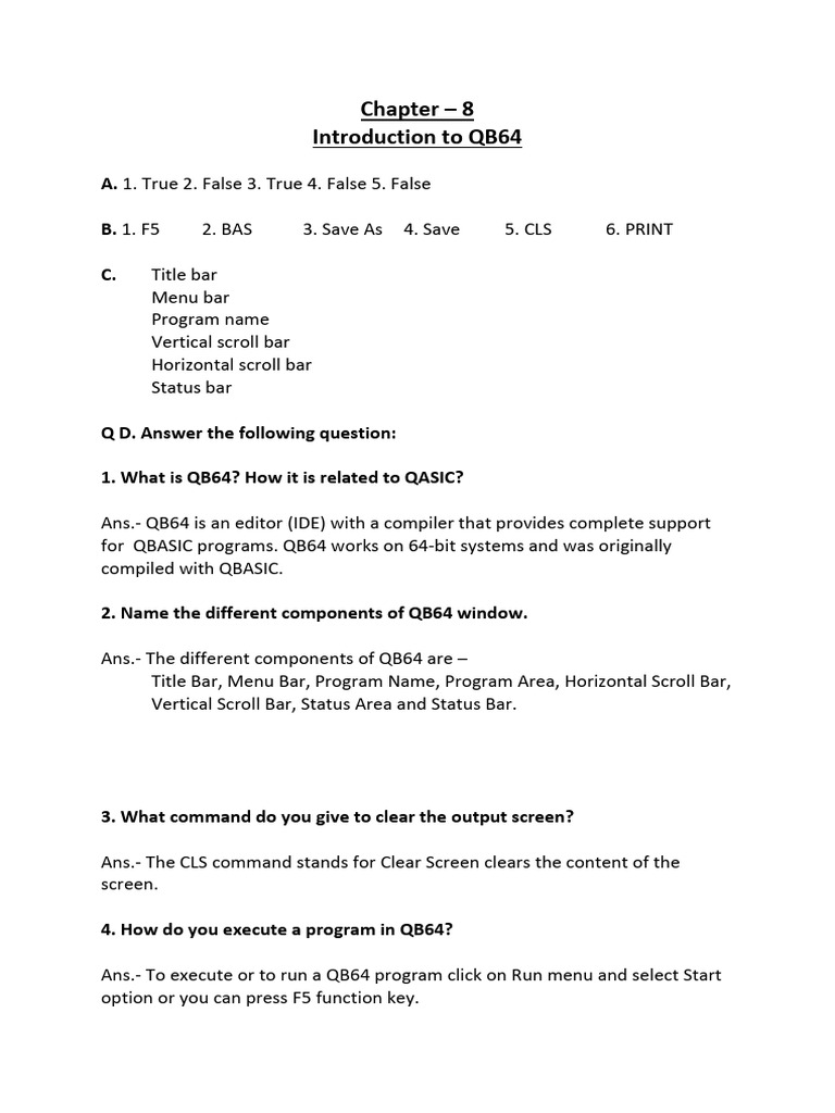 QB64 Introduction and QB64 Statements | PDF | Computer Program | Programming