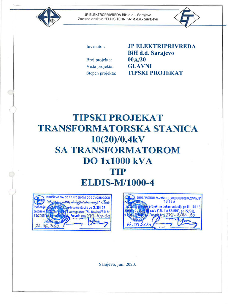 Scan - Tipski Projekat - Eldis-M-1000-4 - 30.06.2020 | PDF