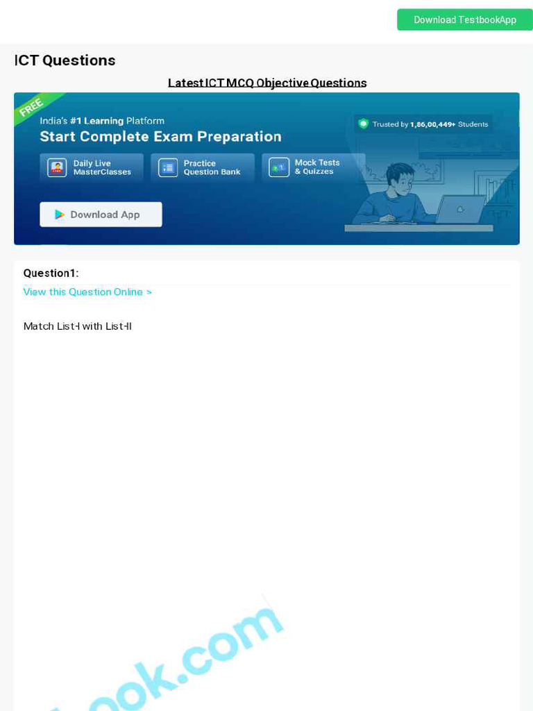MCQ On Ict 5eea6a1039140f30f369e882 | PDF