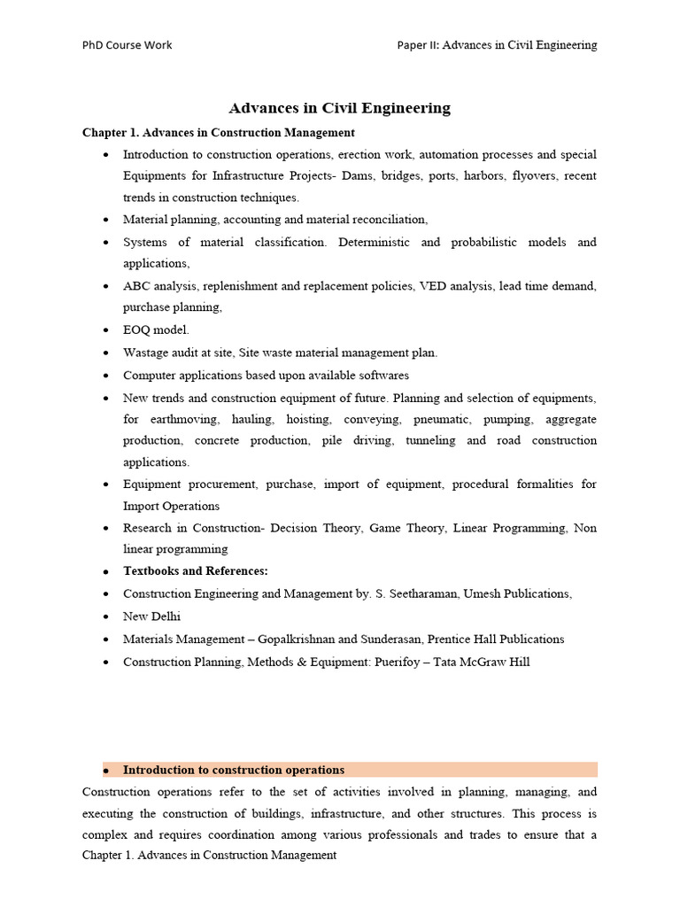 Advances in Construction Management | PDF