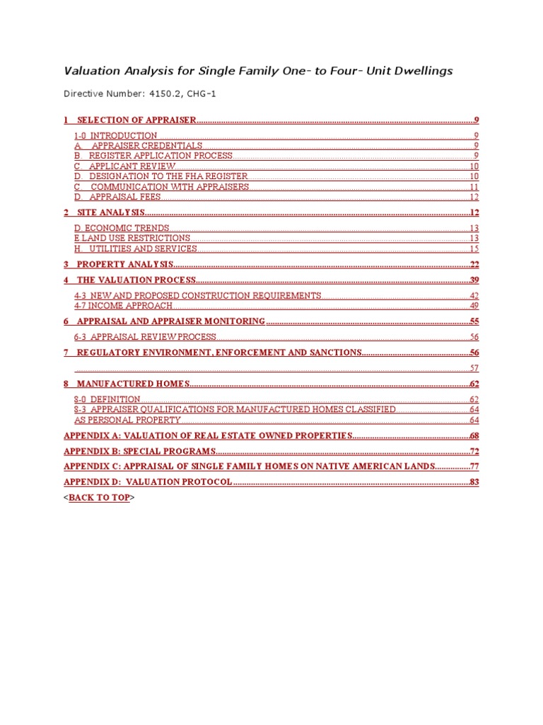 FHA Valuation Analysis | Download Free PDF | Real Estate Appraisal ...