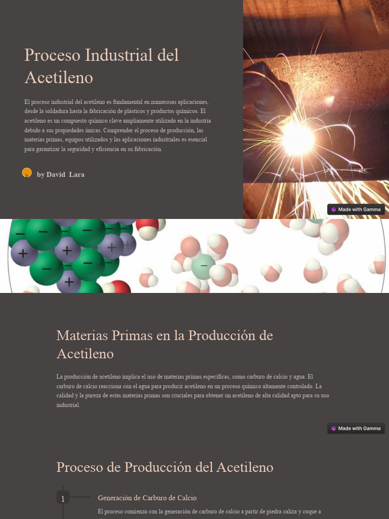 Producción y Uso Industrial del Acetileno | PDF | Agua | Soldadura