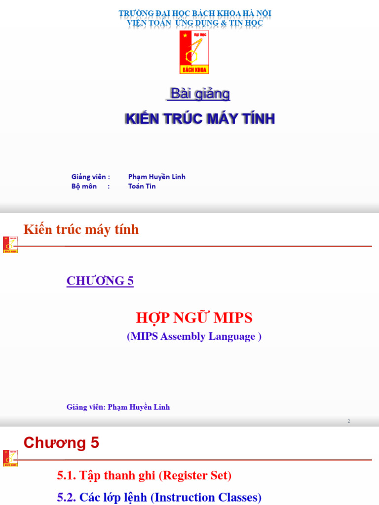 Bai 5 - 1 Hop Ngu MIPS | PDF