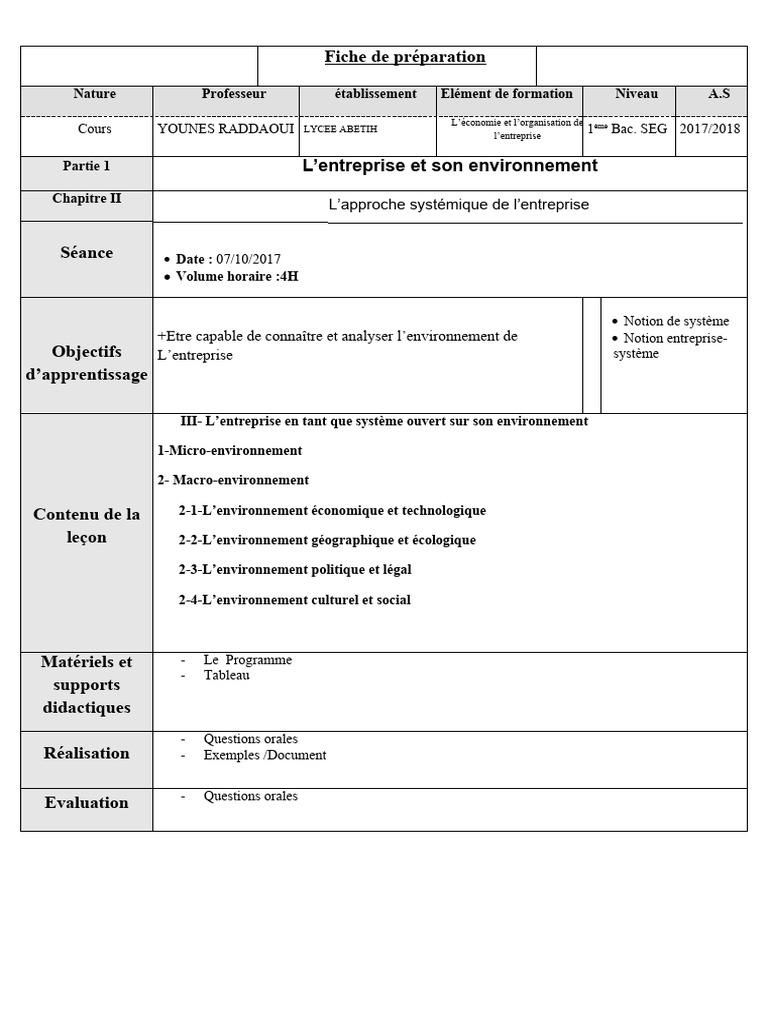 L'entreprise comme système ouvert | PDF