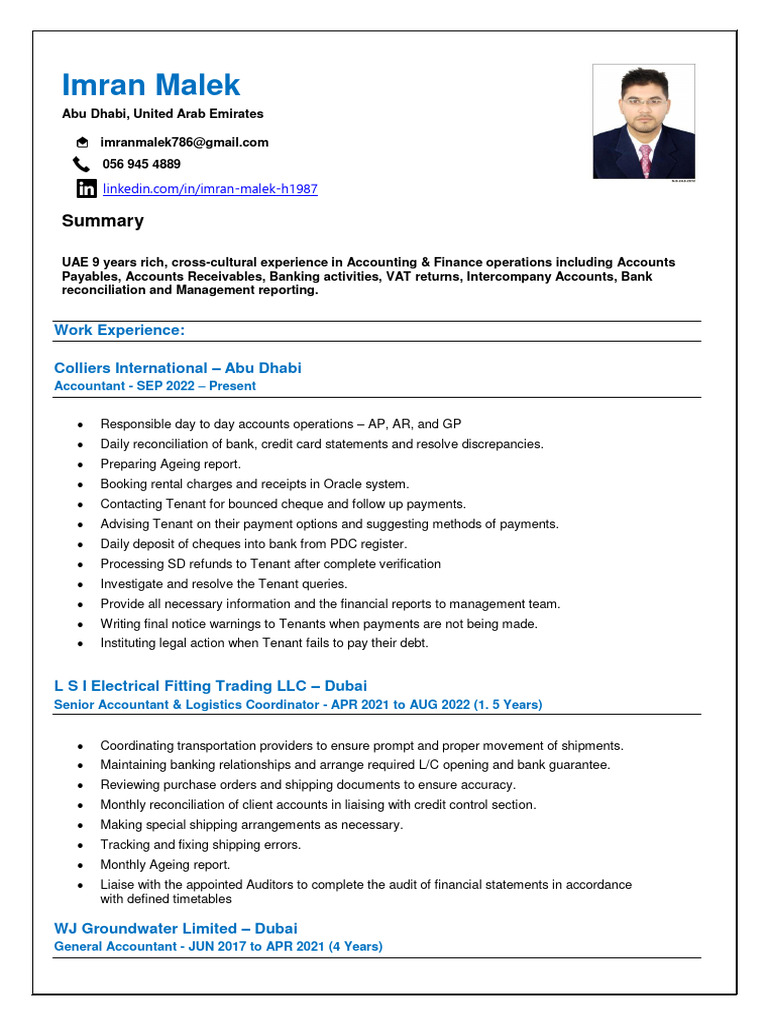 Imran Malek CV | PDF | Payments | Banks