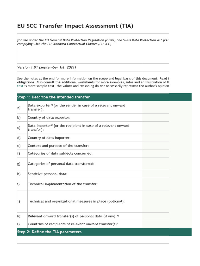 TIA Sample | PDF | Data | Risk