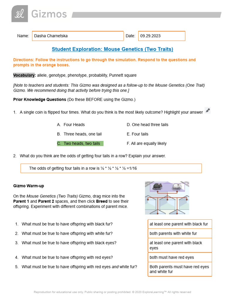 Mouse Genetics | PDF | Genotype | Evolutionary Biology
