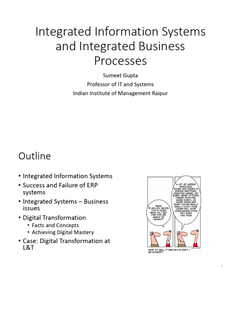 PPT-Integrated Information Systems and Business Processes | PDF