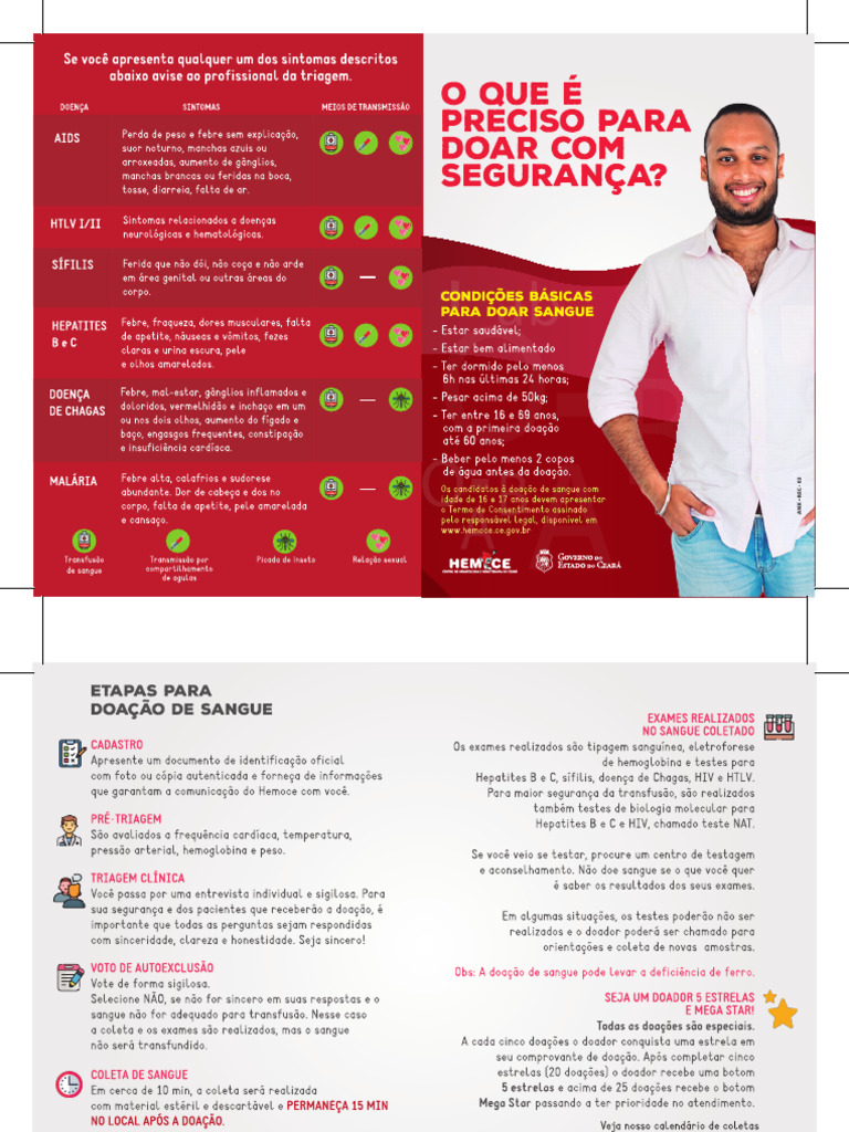 Passo A Passo Doacao de Sangue | PDF Passo A Passo Doacao de Sangue | PDF