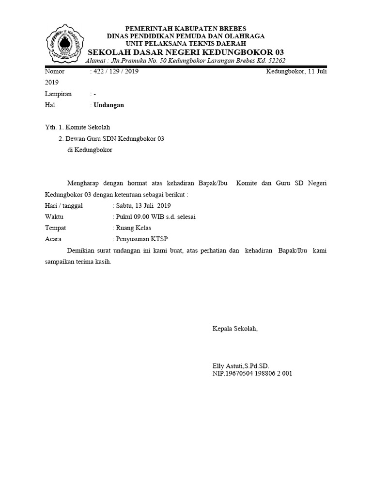 Undangan Penyusunan KTSP | PDF | Kesehatan Holistik