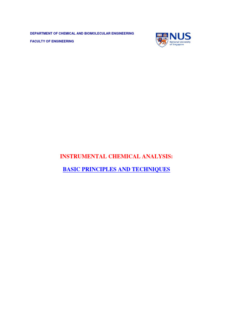 Instrumental Chemical Analysis Guide | PDF | Analytical Chemistry ...
