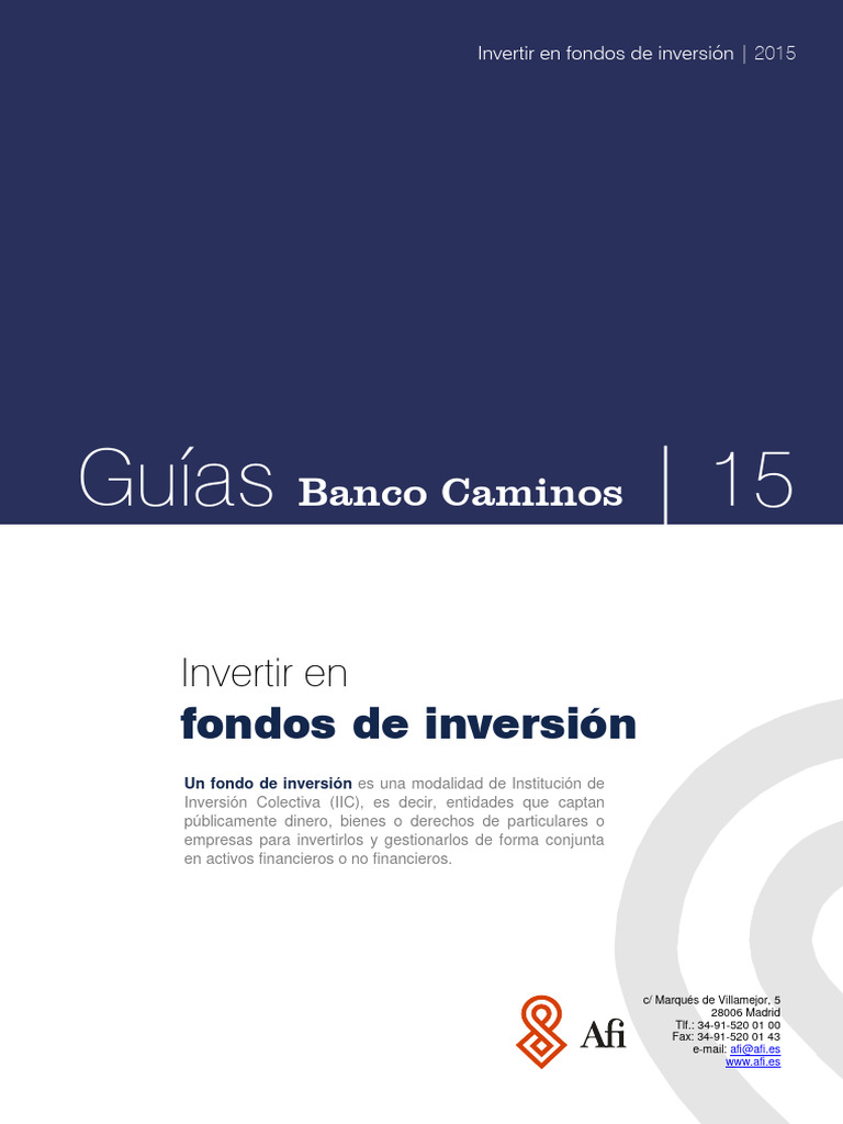 Invertir En Fondos De Inversion Pdf Fondo De Inversión Empresa De