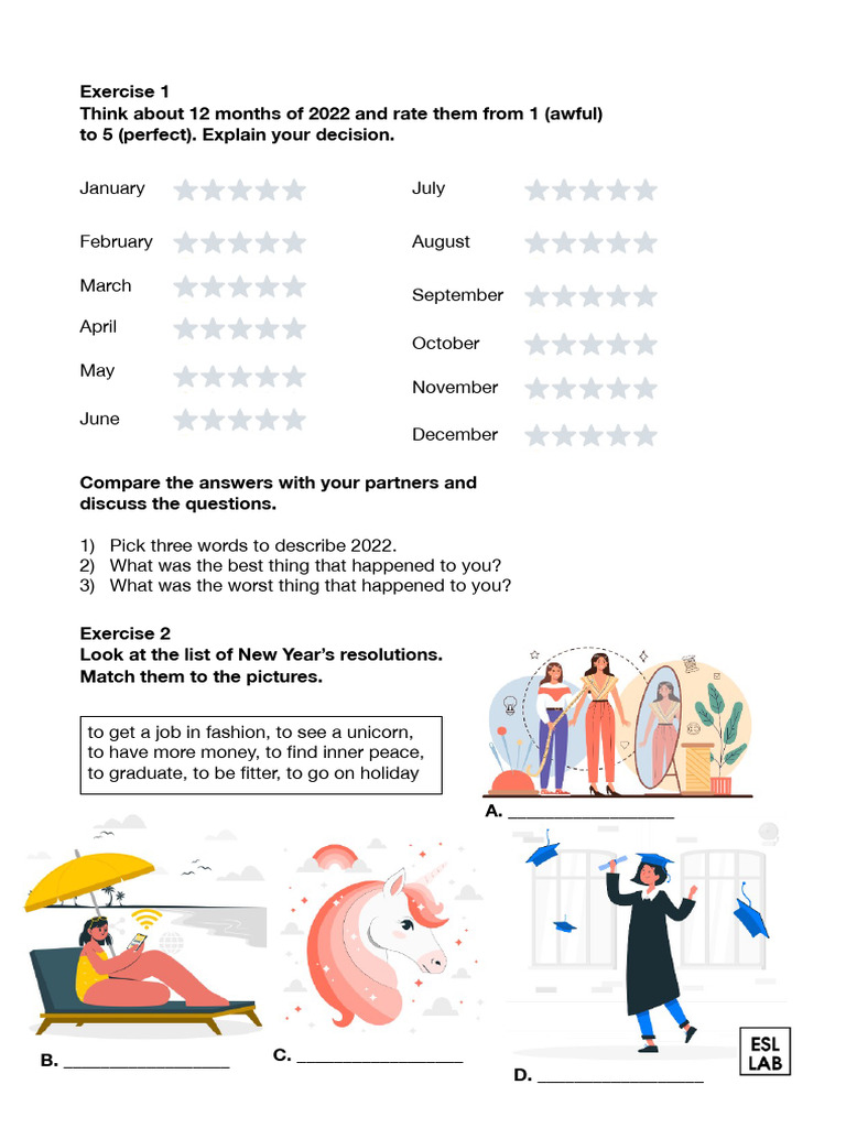 New Year's Resolutions - S | PDF | Language Mechanics | Linguistic ...
