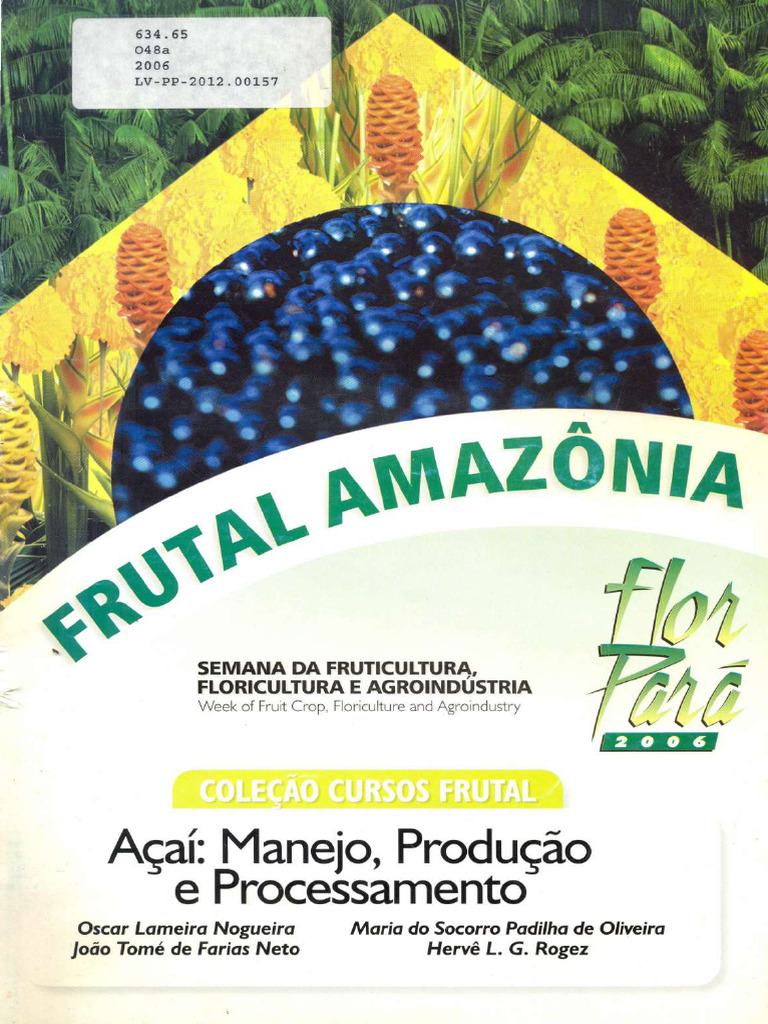 Acai Manejo Producao e Processamento | PDF | Agricultura | Comidas e ...
