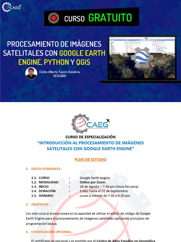 Curso Gratis de Google Earth Engine | PDF
