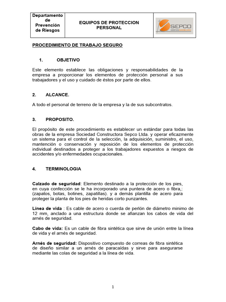 02.-Procedimiento de Epp | PDF | Soldadura | Construcción
