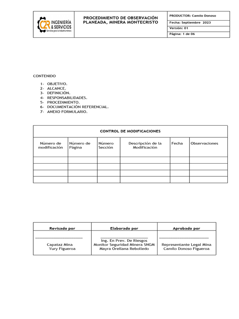 Proc. Obs Planeadas | PDF