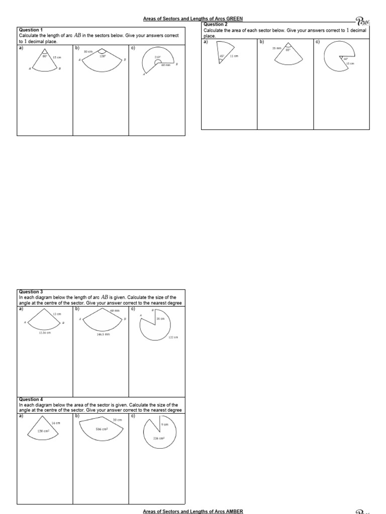 Arcs and Sectors RAG | PDF