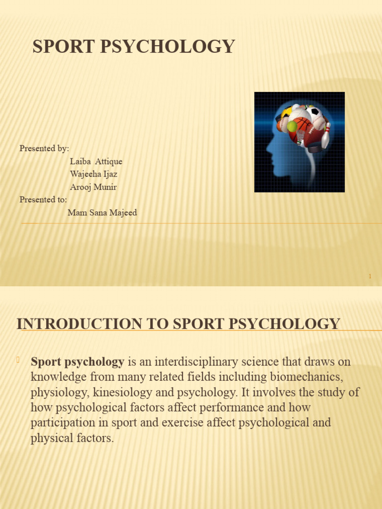 Sport Psychology Presentation | PDF | Psychology | Health Care
