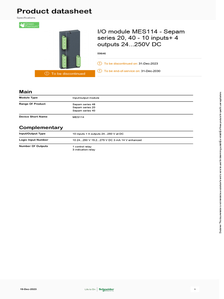 Schneider Electric - Sepam-Serie-20 - 59646 | PDF