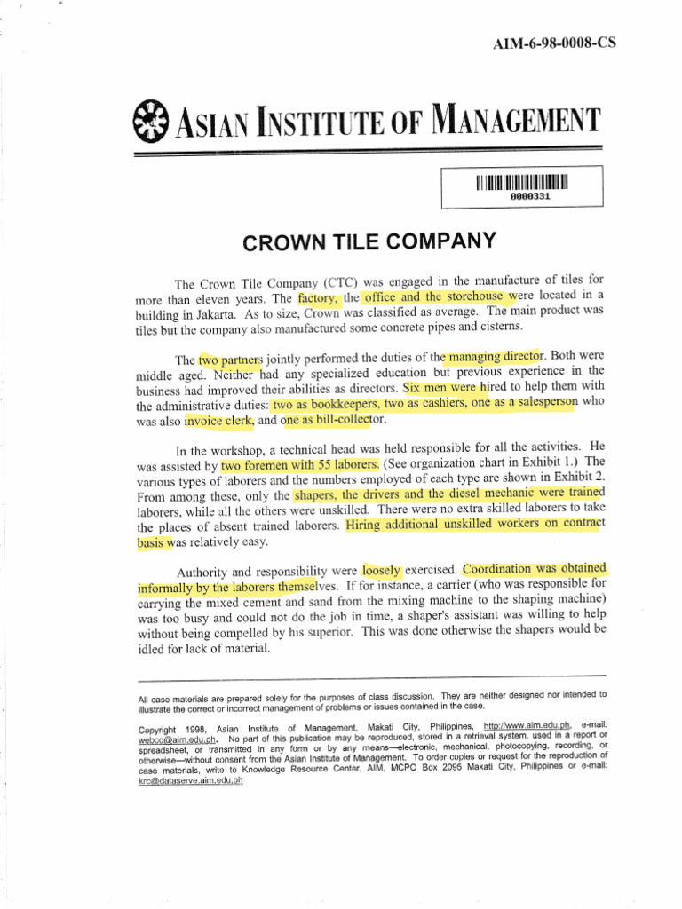 Crown Tile Company | PDF