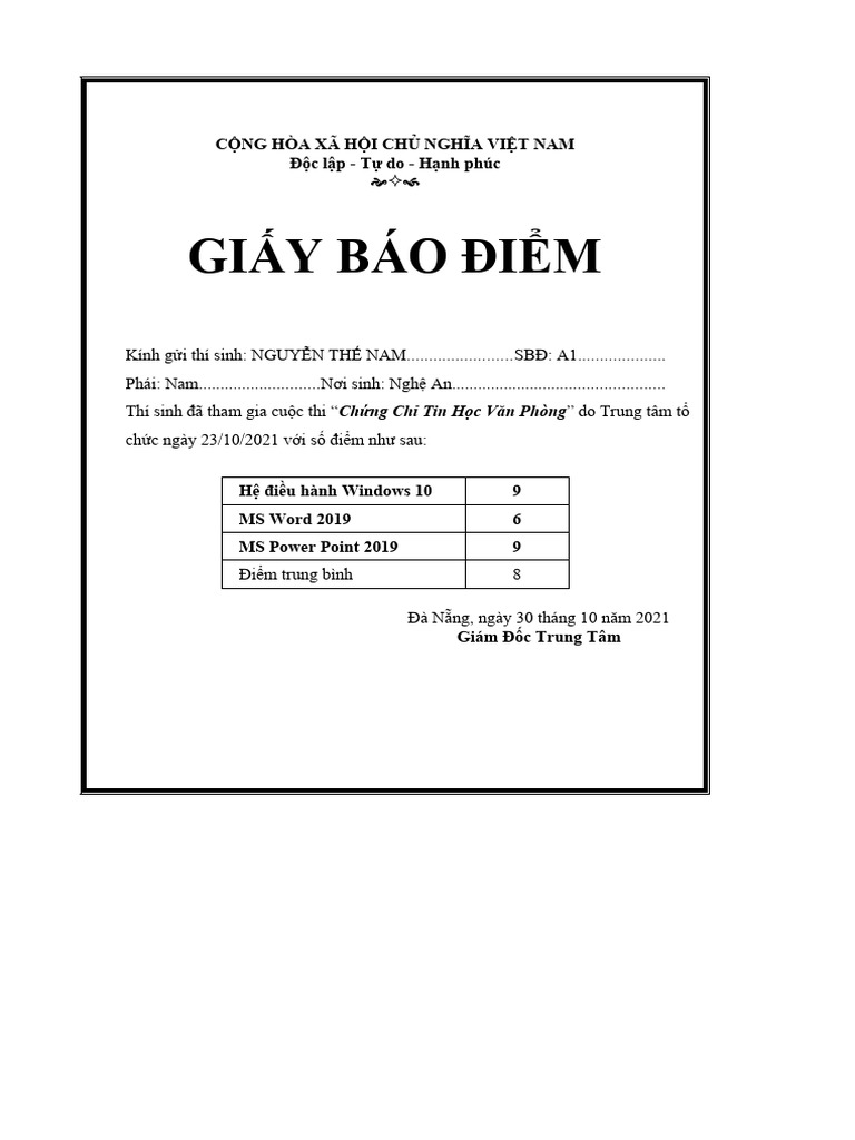 Bai TH Mail Merge | PDF