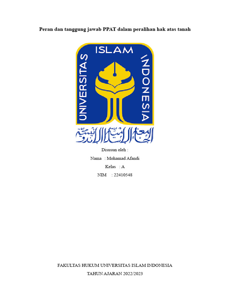 Peran dan Kewajiban PPAT dalam Tanah | PDF | Hukum
