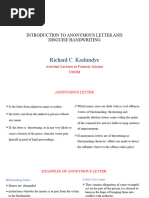 Forensic Handwriting Analysis Overview | PDF | Forensic Science