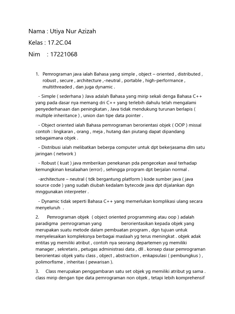 Pemrograman Java: Konsep dan Alat Dasar | PDF