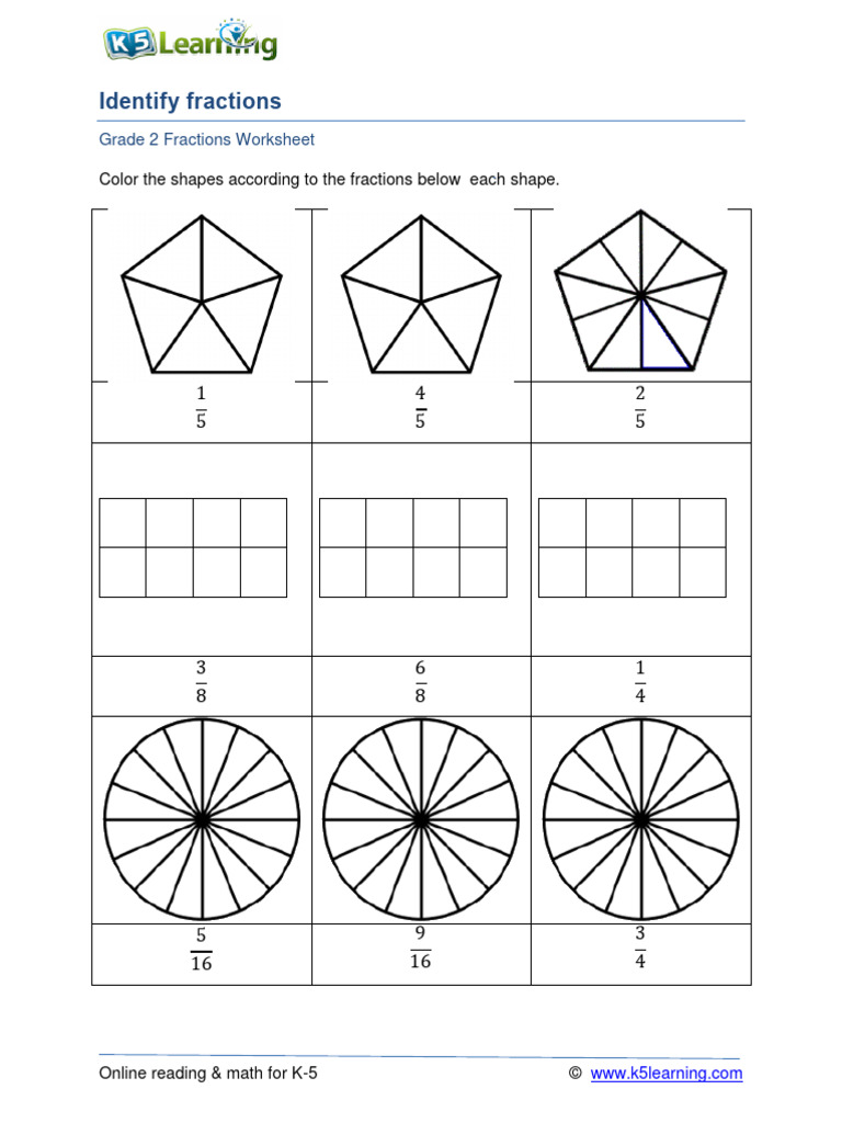 Grade 2 Fractions Identify C 1 | PDF