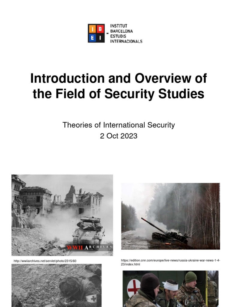 Session 1 - Intro - Security Studies | PDF | Securities | Political Science