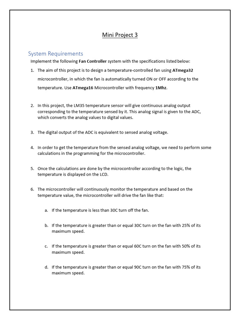 Mini Project 3 | PDF | Analog To Digital Converter | Computer Science