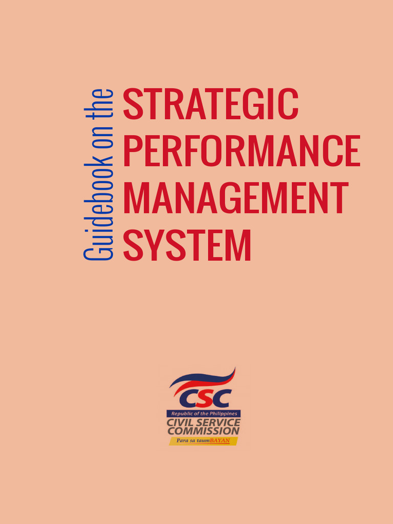 Guidebook On The Strategic Performance M | PDF | Performance Appraisal ...