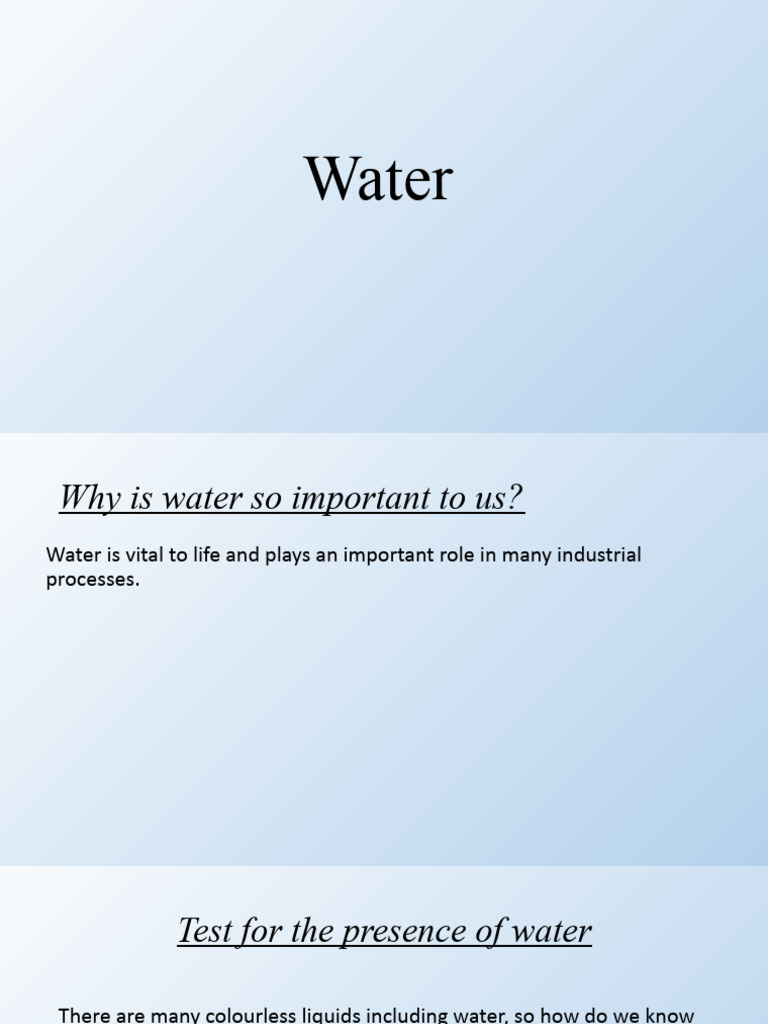 Water Presentation | PDF