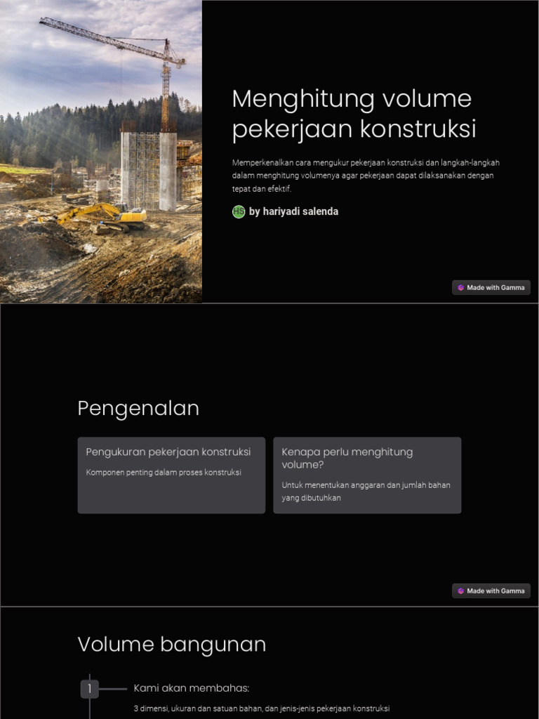 Menghitung Volume Pekerjaan Konstruksi | PDF | Seni