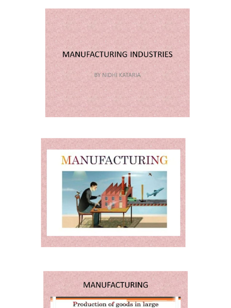 Manufacturing Industries | PDF