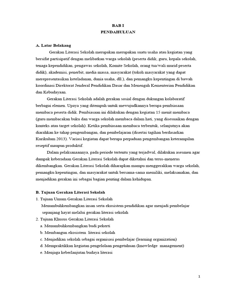 Gerakan Literasi Sekolah | PDF