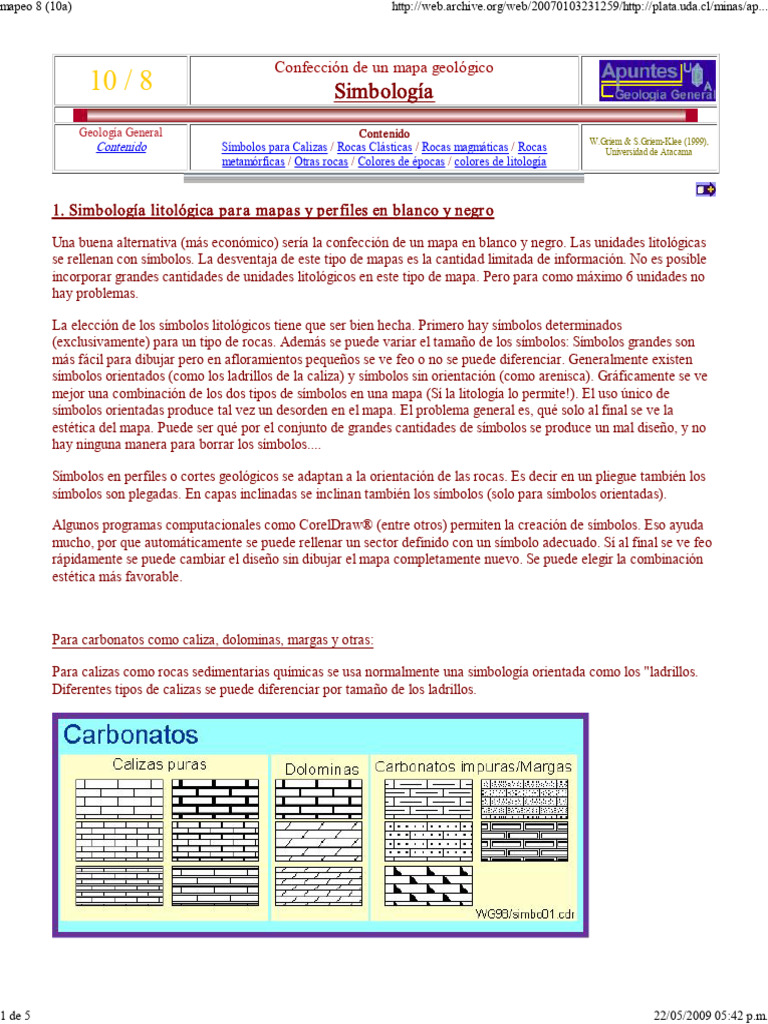 Simbologia de Mapas Geologicos | Descargar gratis PDF | Roca (geología ...